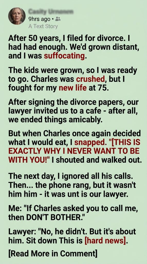 I Asked for a Divorce After 50 Years — Then Our Lawyer’s Call Changed ...